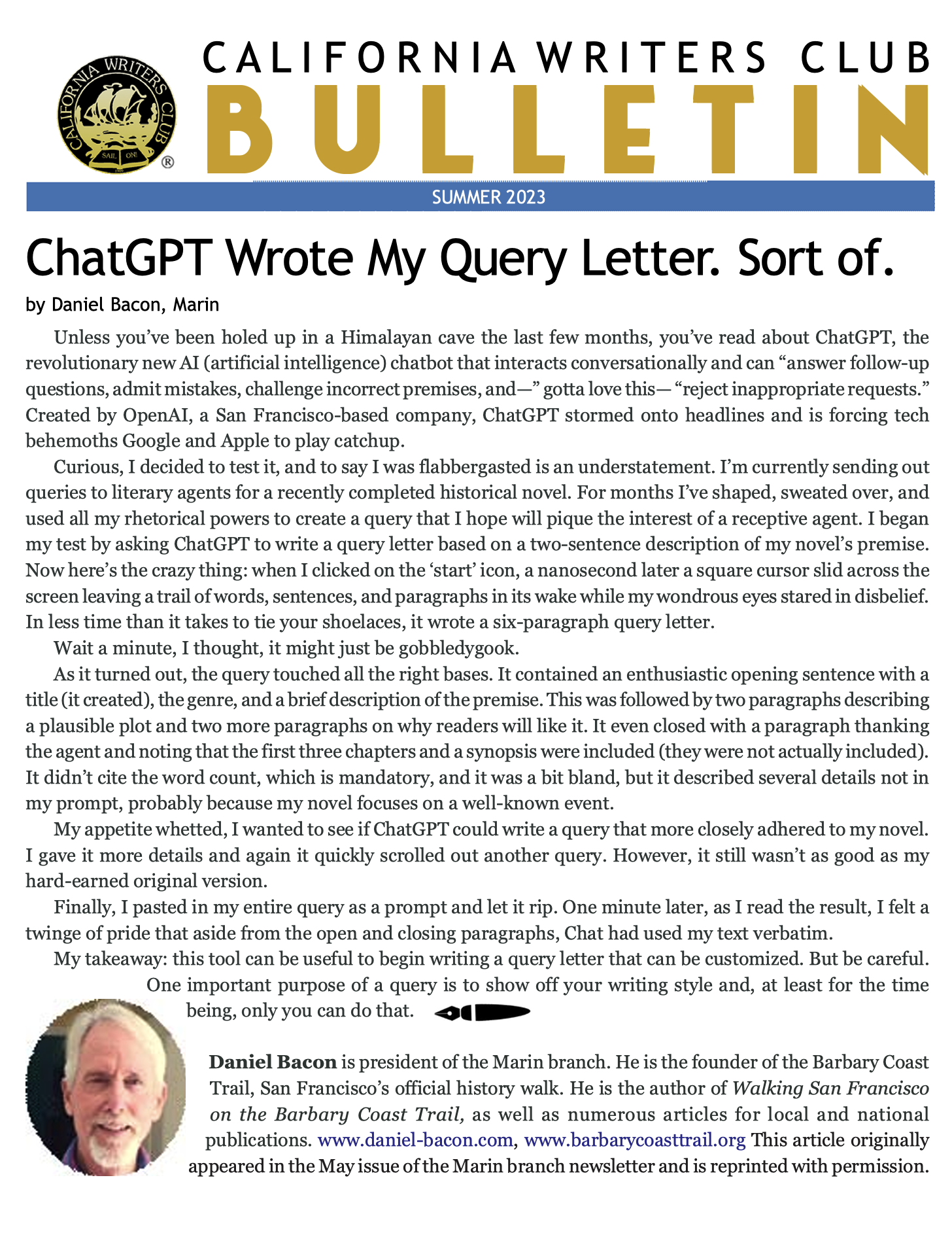 Bulletin | California Writers Club